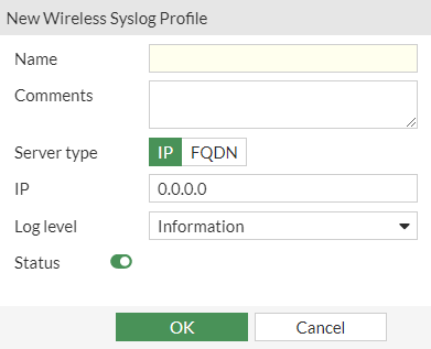 Configuring a Syslog profile | FortiAP / FortiWiFi 7.6.1 | Fortinet Document Library
